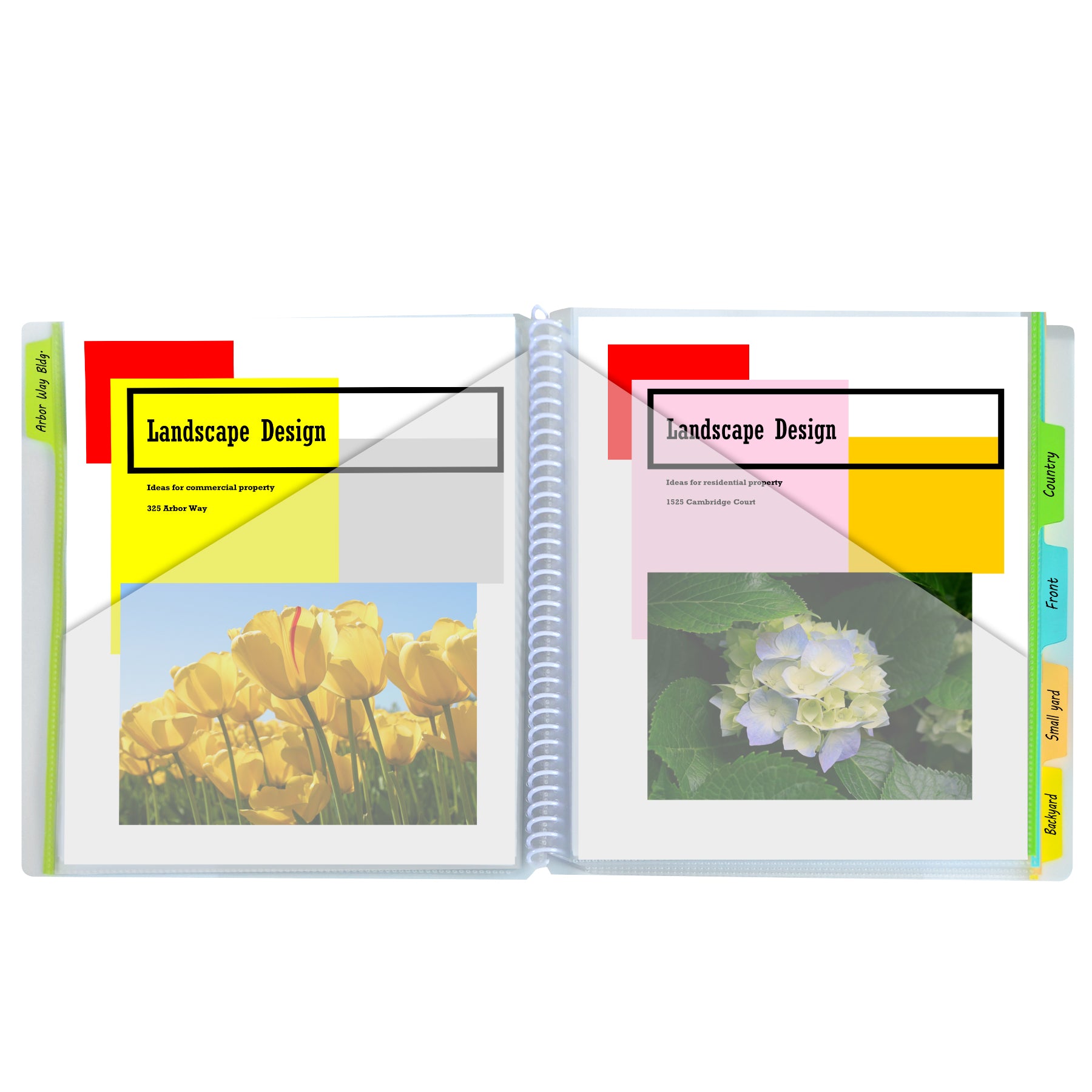 10-Pocket Poly Portfolio with Write-On Tabs (Set of 12 Portfolios ...