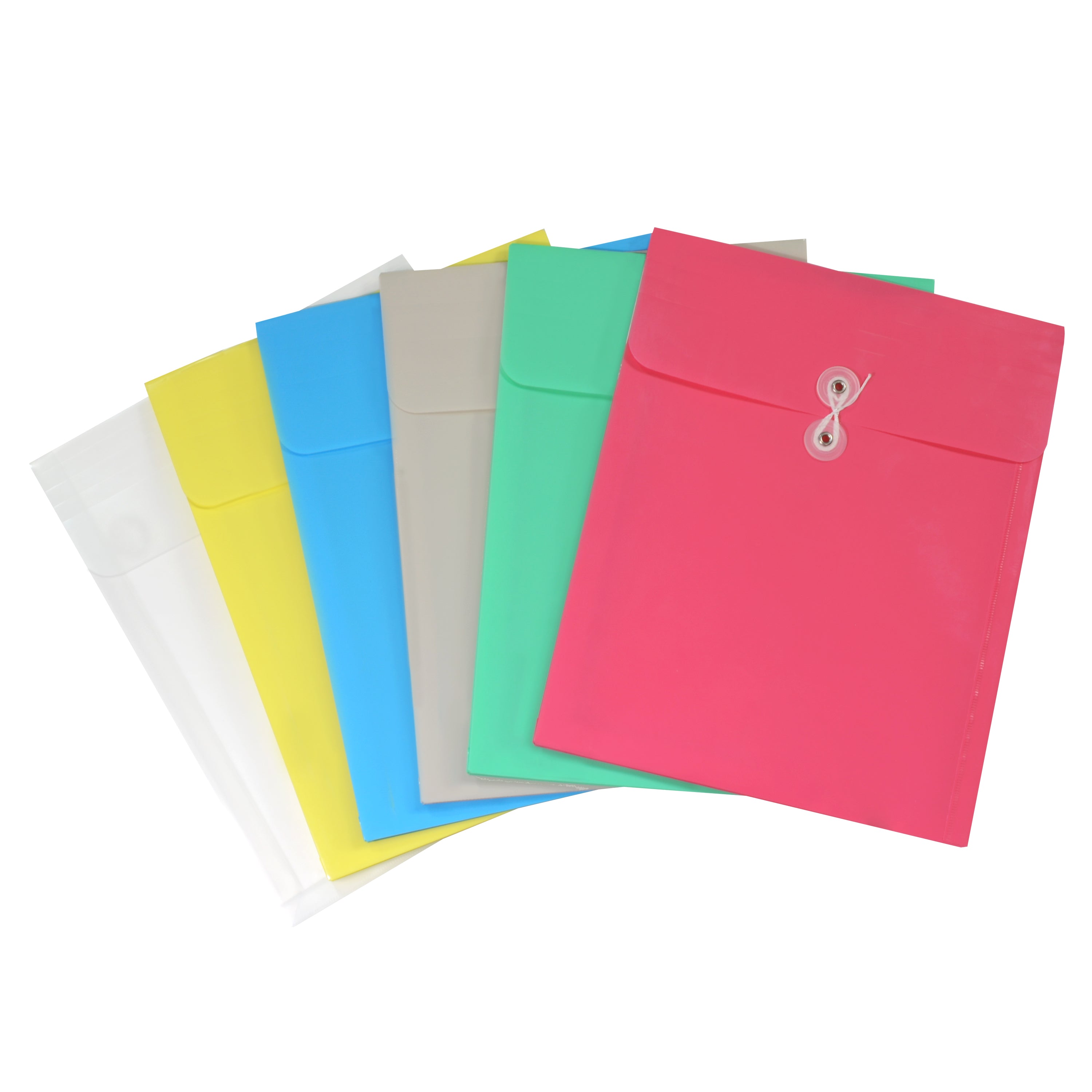 Reusable Poly Envelope with String Closure, Top Load, Assorted Colors ...