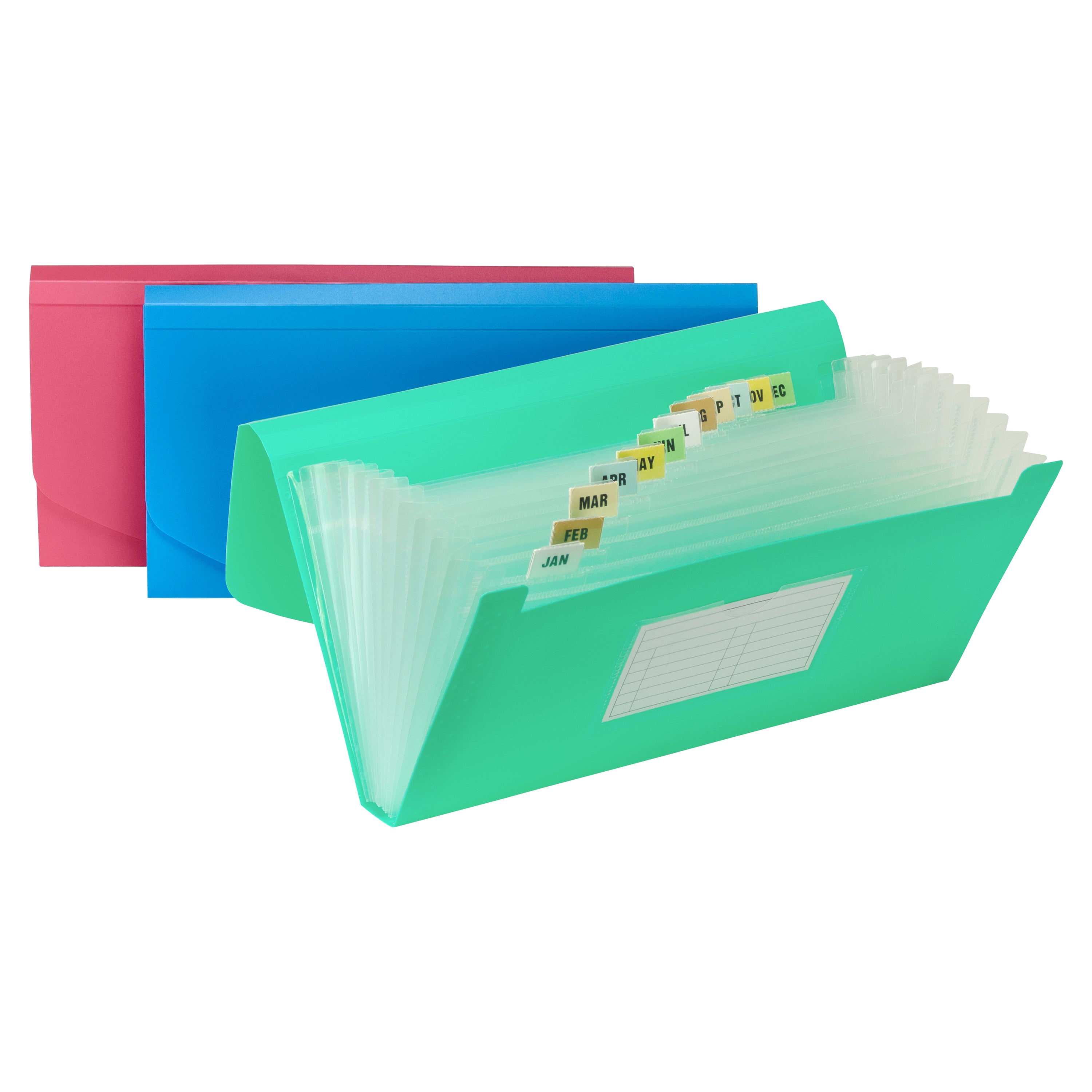 13-Pocket Junior Size Expanding File (Color May Vary) (Set of 12 Files ...