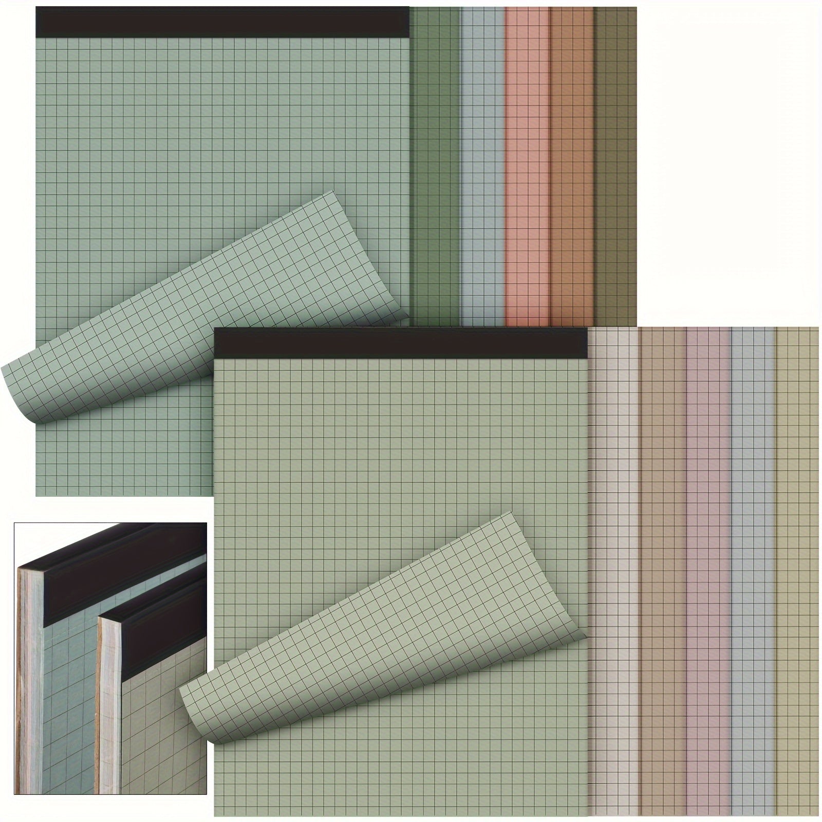 10Pack Pastel Color Graph Paper Pads for Office School ...