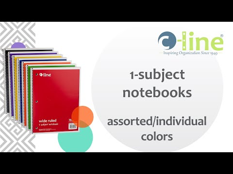1-Subject Notebook, Wide Ruled, Blue, 1/EA (Set of 24 EA ...